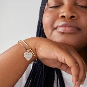 ALEX AND ANI Pray More Worry Less Bangle